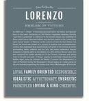 Lorenzo Personalized Name Meaning Art Prints – Name Stories