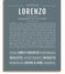 Lorenzo Personalized Name Meaning Art Prints – Name Stories
