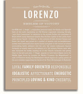 Lorenzo | Name Art Print – Name Stories