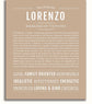 Lorenzo Personalized Name Meaning Art Prints – Name Stories