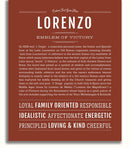 Lorenzo | Name Art Print – Name Stories