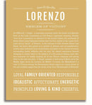 Lorenzo | Name Art Print – Name Stories