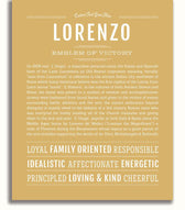 Lorenzo | Name Art Print – Name Stories