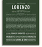 Lorenzo | Name Art Print – Name Stories