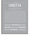 Loretta | Name Art Print – Name Stories