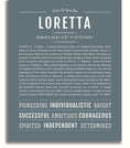 Loretta | Name Art Print – Name Stories