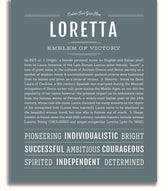 Loretta | Name Art Print – Name Stories