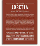 Loretta | Name Art Print – Name Stories