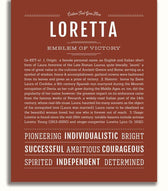 Loretta | Name Art Print – Name Stories
