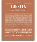 Loretta | Name Art Print - Personalized Custom Gifts – Name Stories