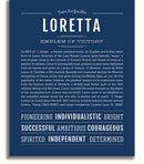 Loretta | Name Art Print - Personalized Custom Gifts – Name Stories