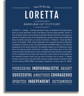 Loretta | Name Art Print – Name Stories
