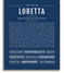 Loretta | Name Art Print – Name Stories