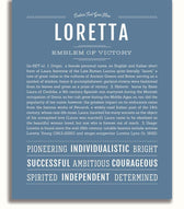 Loretta | Name Art Print – Name Stories