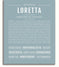 Loretta | Name Art Print - Personalized Custom Gifts – Name Stories