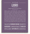 Lori | Name Art Print – Name Stories