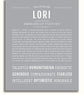 Lori | Name Art Print – Name Stories