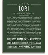Lori | Name Art Print – Name Stories