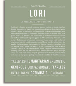 Lori | Name Art Print – Name Stories