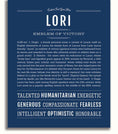 Lori | Name Art Print – Name Stories