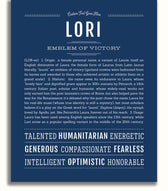 Lori | Name Art Print – Name Stories