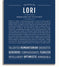 Lori | Name Art Print – Name Stories