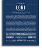Lori | Name Art Print – Name Stories