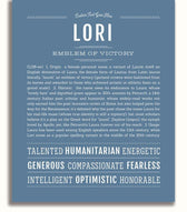 Lori | Name Art Print – Name Stories