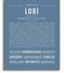 Lori | Name Art Print – Name Stories