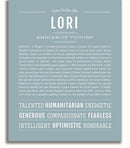 Lori | Name Art Print – Name Stories