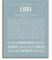 Lori | Name Art Print – Name Stories