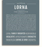 Lorna | Name Art Print – Name Stories