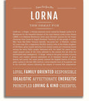 Lorna | Name Art Print – Name Stories