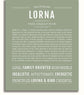 Lorna Personalized Name Meaning Art Prints – Name Stories
