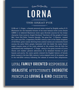 Lorna | Name Art Print – Name Stories