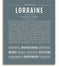 Lorraine | Name Art Print – Name Stories