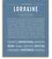 Lorraine | Name Art Print – Name Stories