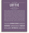 Lottie | Name Art Print – Name Stories