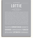Lottie | Name Art Print – Name Stories
