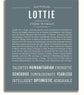Lottie | Name Art Print – Name Stories