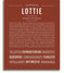 Lottie | Name Art Print – Name Stories