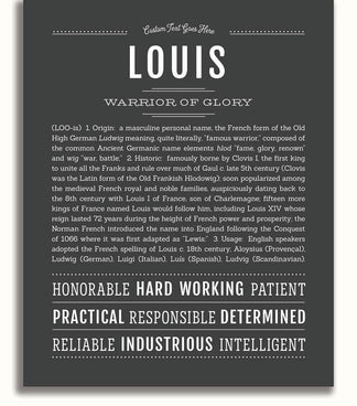 Louis | Name Art Print – Name Stories