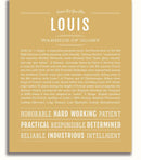 Louis Personalized Name Meaning Art Prints – Name Stories