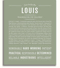 Louis Personalized Name Meaning Art Prints – Name Stories