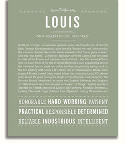 Louis | Name Art Print – Name Stories