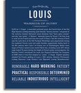 Louis Personalized Name Meaning Art Prints – Name Stories