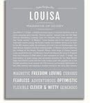 Louisa Personalized Name Meaning Art Prints – Name Stories