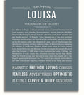 Louisa | Name Art Print – Name Stories