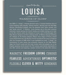 Louisa Personalized Name Meaning Art Prints – Name Stories
