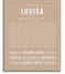 Louisa | Name Art Print – Name Stories